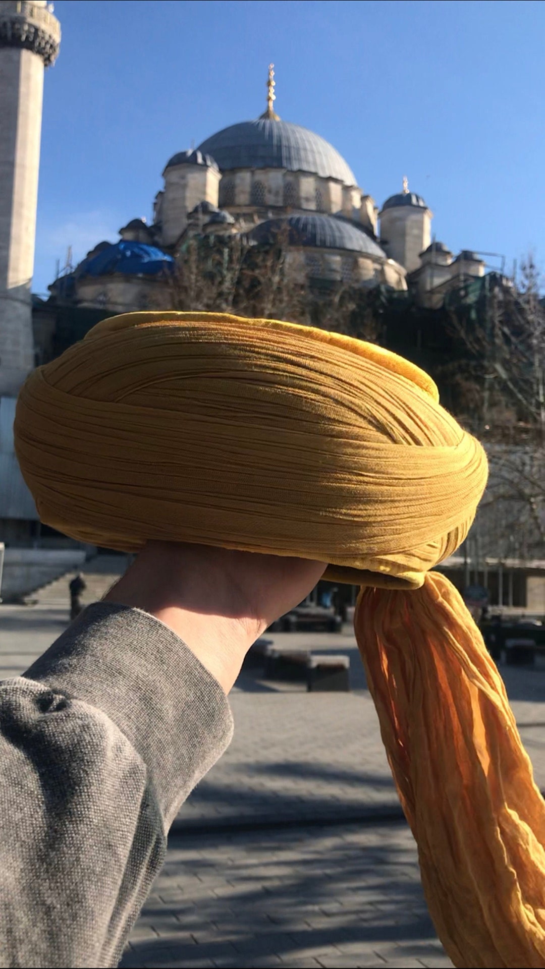 Saladin Yellow Imamah, Unique Islamic Art, Salah Ad Din Imam Pagri ...