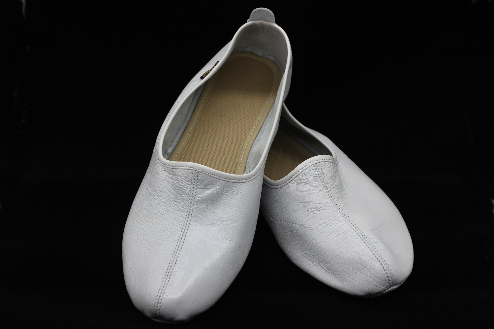 Genuine Leather Handmade Tawaf Shoes Mens Size Pure White - Etsy