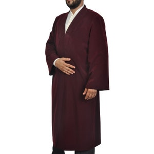 Claret Red Classic Jubbah, Muslim Mens Thobe, Galabiyya, Jubbah, Bisht ...