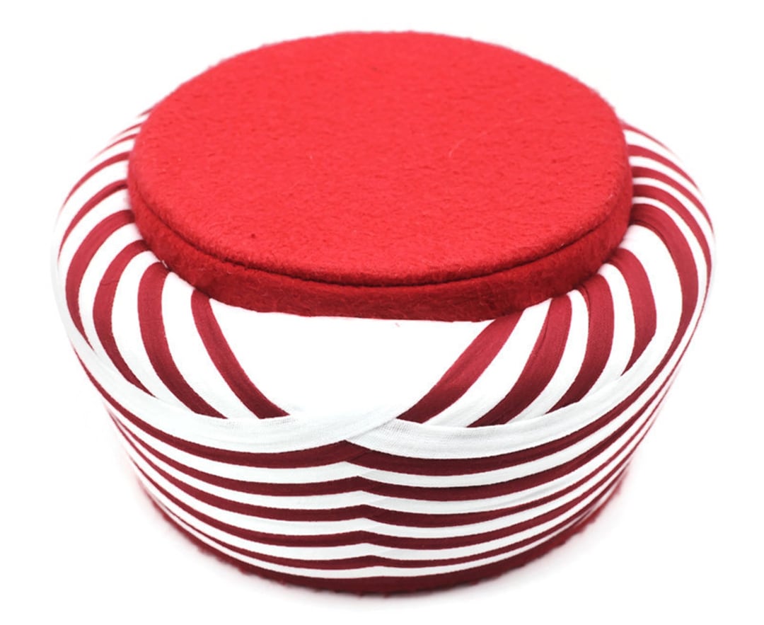 Red and White Imamah Sunnah Hat, Unique Islamic Art, Imam Pagri Islamic ...