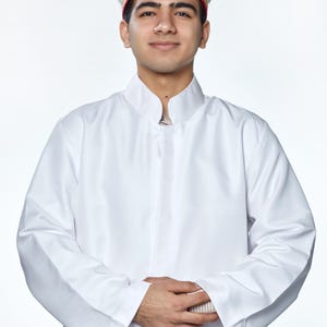 Muslim Long Jubbah - S, M,L, XL, Plain Mens Wear, White Thobe ...