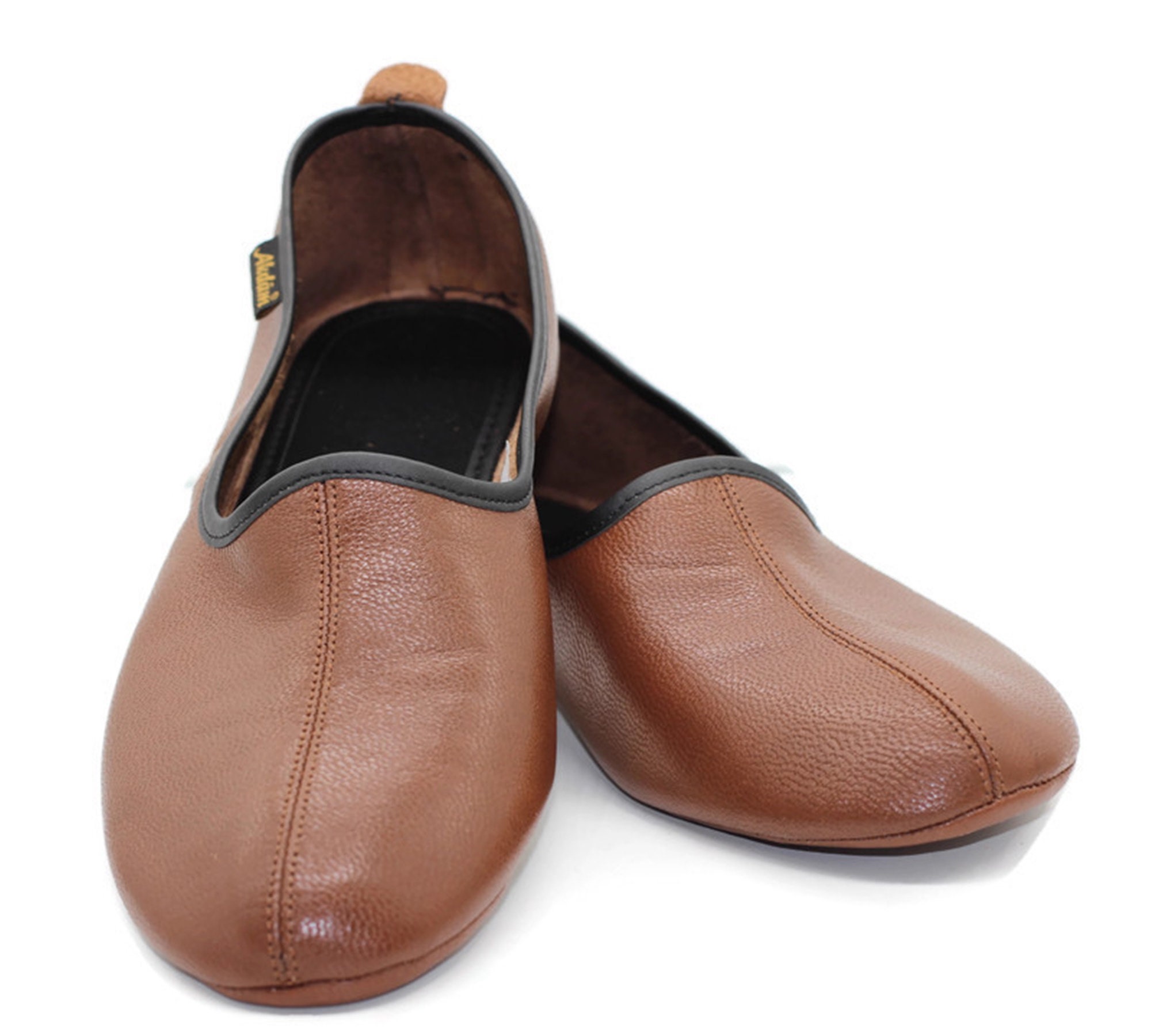 Genuine Leather Handmade Tawaf Shoes Men Size Brown Winter - Etsy UK