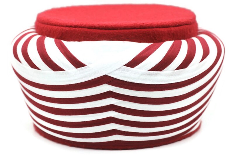 Red and White Imamah Sunnah Hat, Unique Islamic Art, Imam Pagri Islamic ...