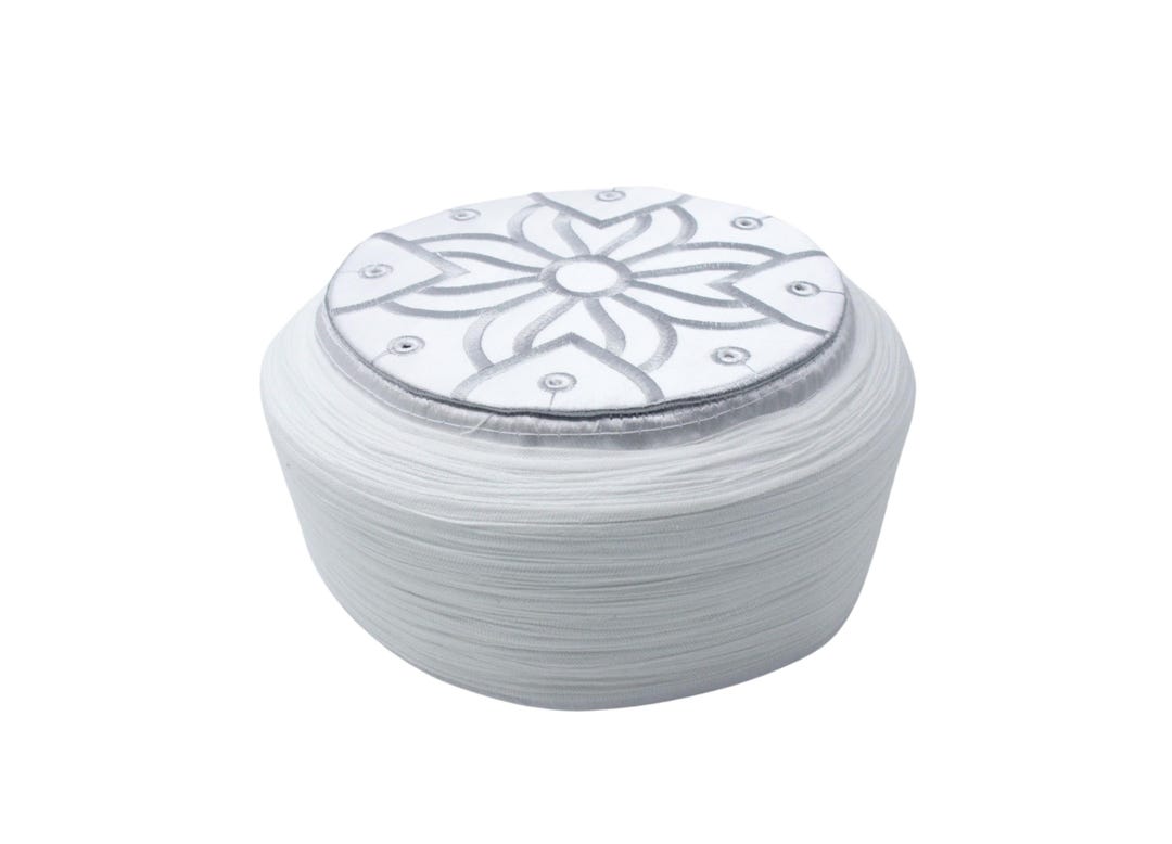 Handmade Pure White Imamah Sarik, Skullcap, Pecinya, Sorban Imamah ...