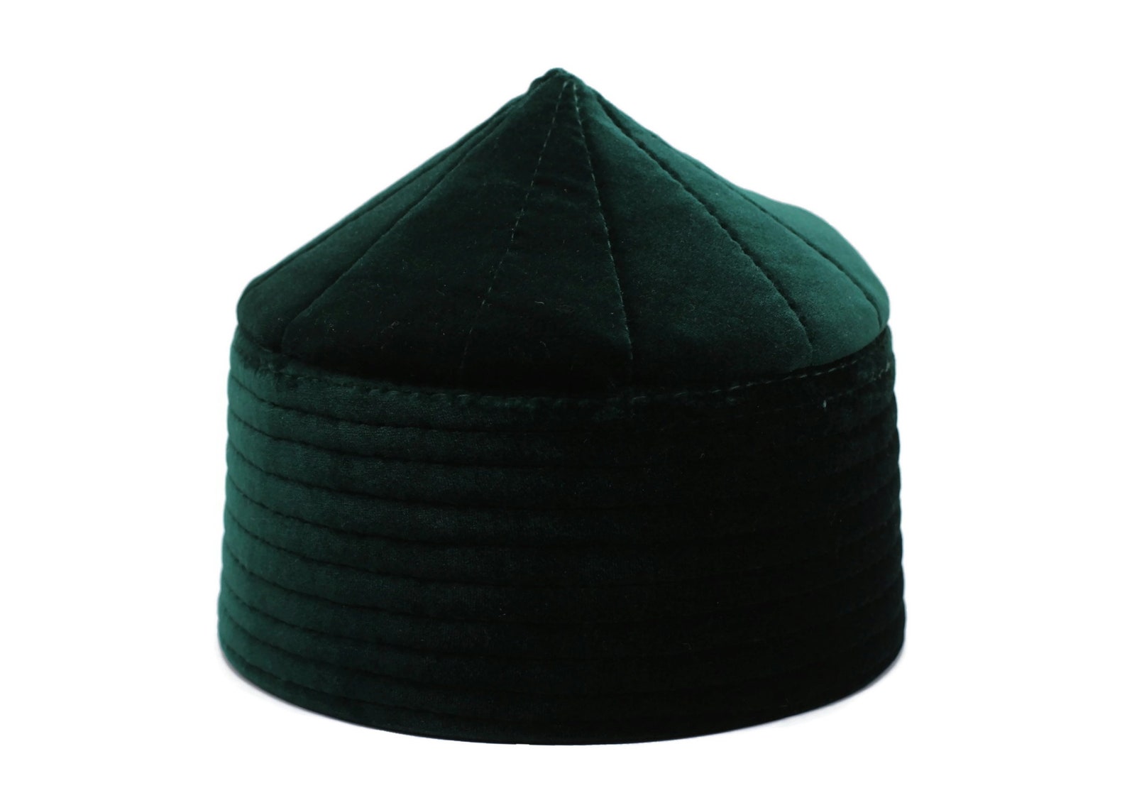 Green Velvet Naqshibandi Kufi Muslim Takke Peci Kofia Hat Topi, Dervish ...