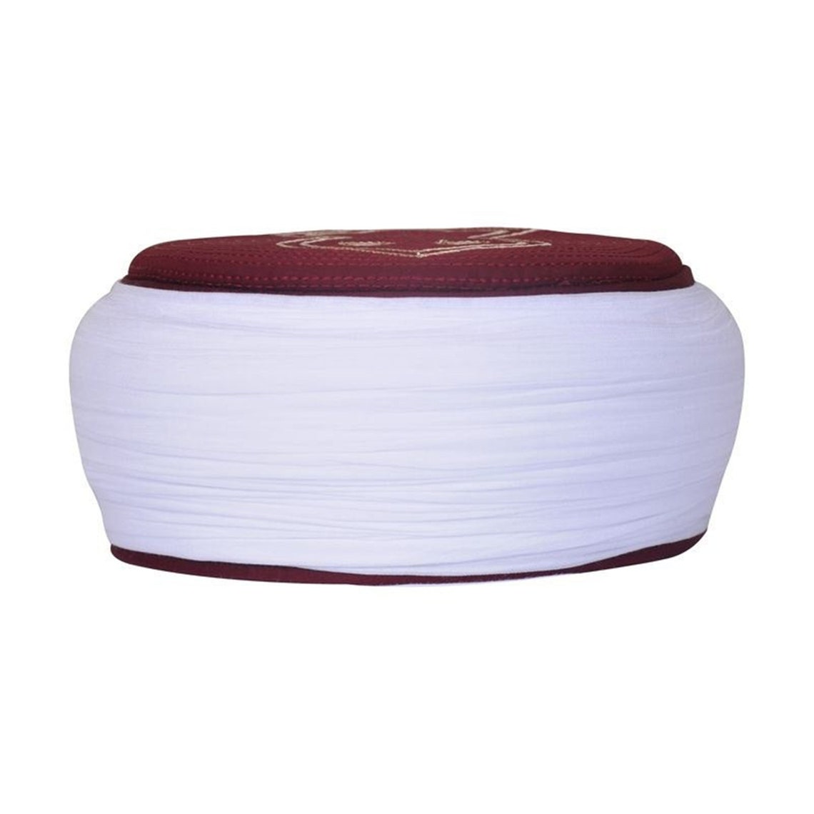 Handmade White & Red Sarik Takke Islam Prayer Hat with The | Etsy