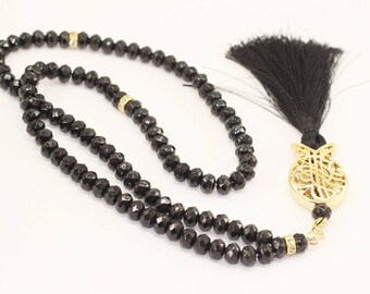 Black Misbahas, Crystal Prayer Beads, Handmade Prayer Beads 99 Misbaha ...