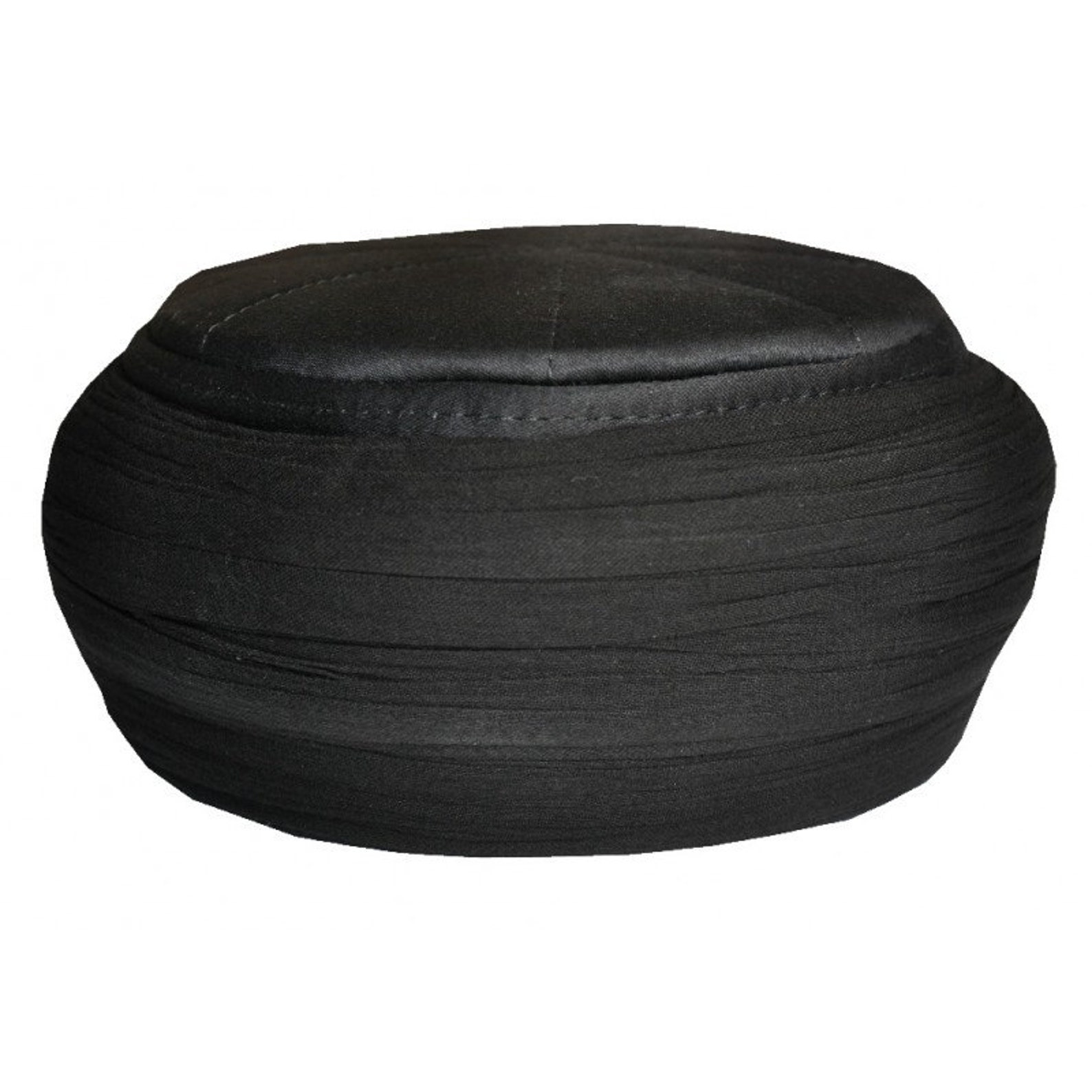 Muslim Men's Hat Cap, Handmade Black Sarik, Takke, Islam Prayer Hat ...