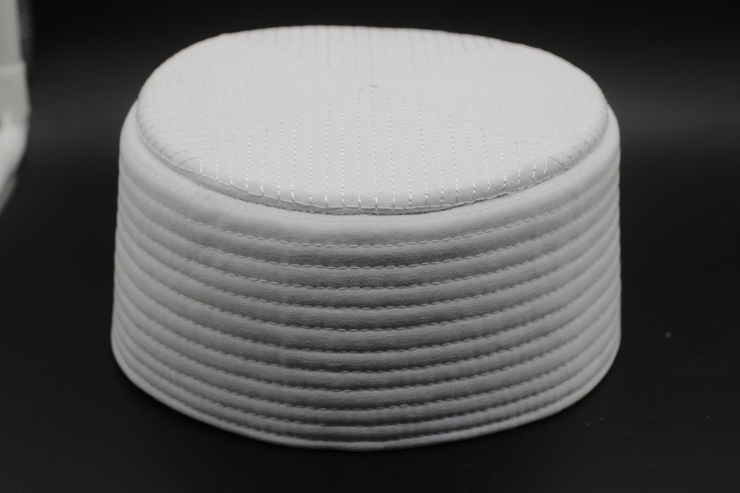 White Plain Kufi Cap, Muslim Takke Peci Kofia Hat Topi, Modest Clothing ...