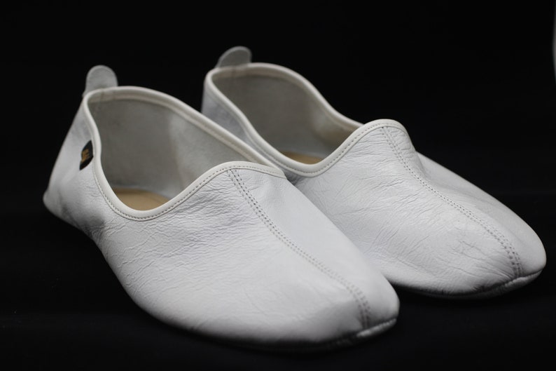 Genuine Leather Handmade Tawaf Shoes Mens Size Pure White - Etsy