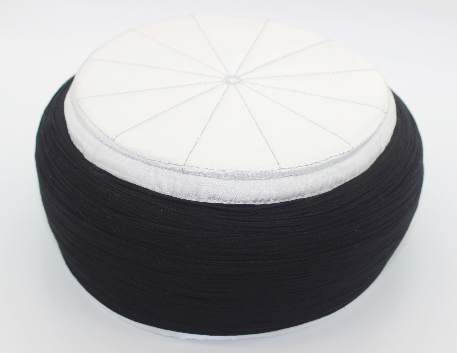 Handmade White&Black Sarik imamah sarik Kufi Cap Muslim | Etsy