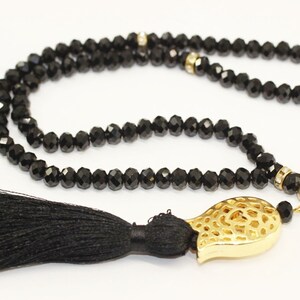 Black Misbahas, Crystal Prayer Beads, Handmade Prayer Beads 99 Misbaha ...