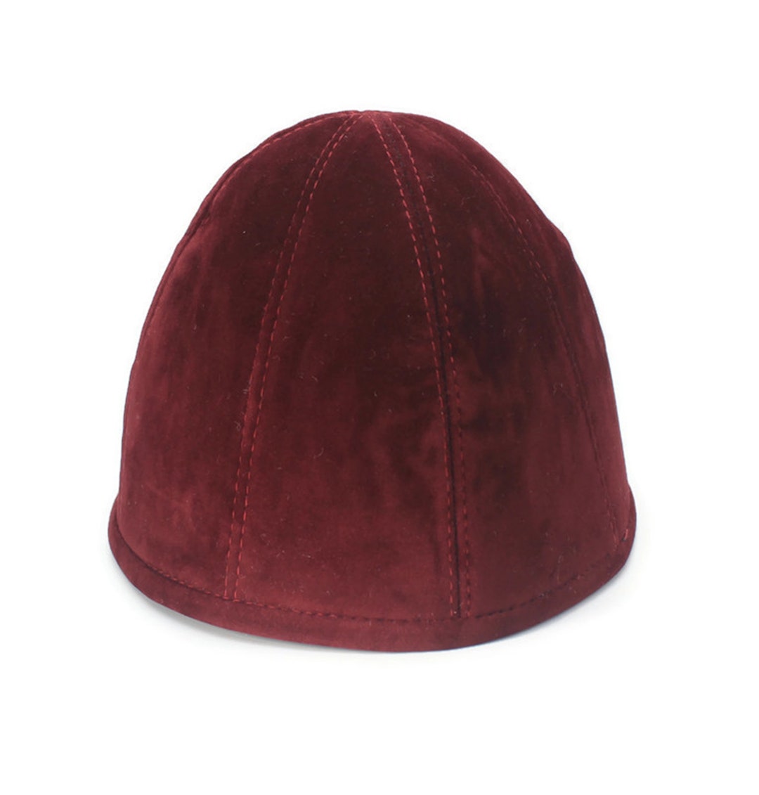 Beautiful Red Velvet Embroidered Kufi Muslim Kufi Takke Peci Kofia Hat ...