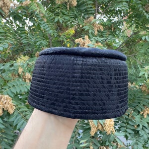 Lux Black Sufi Kufi Hat, Muslim Cap, Taqiya Takke Peci, Rigid Prayer ...