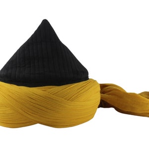 Black and Yellow Mens Haqqani Imamah, Cyprus Style Islamic Cap, Unique ...
