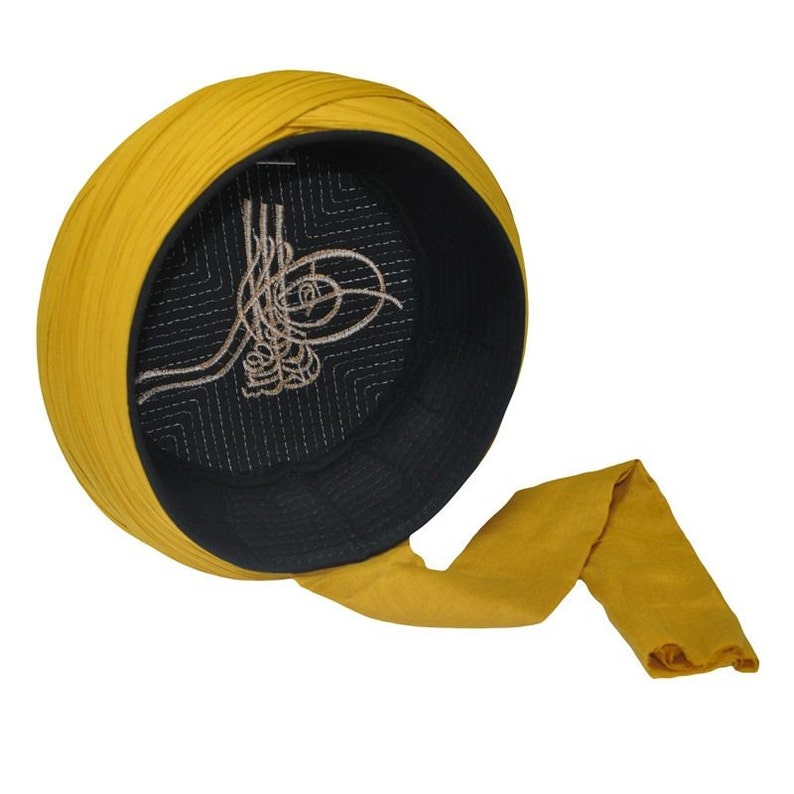 Hand Made Imamah - Islamic Unique Art Black 6m Cloth Imamah Sharif ...