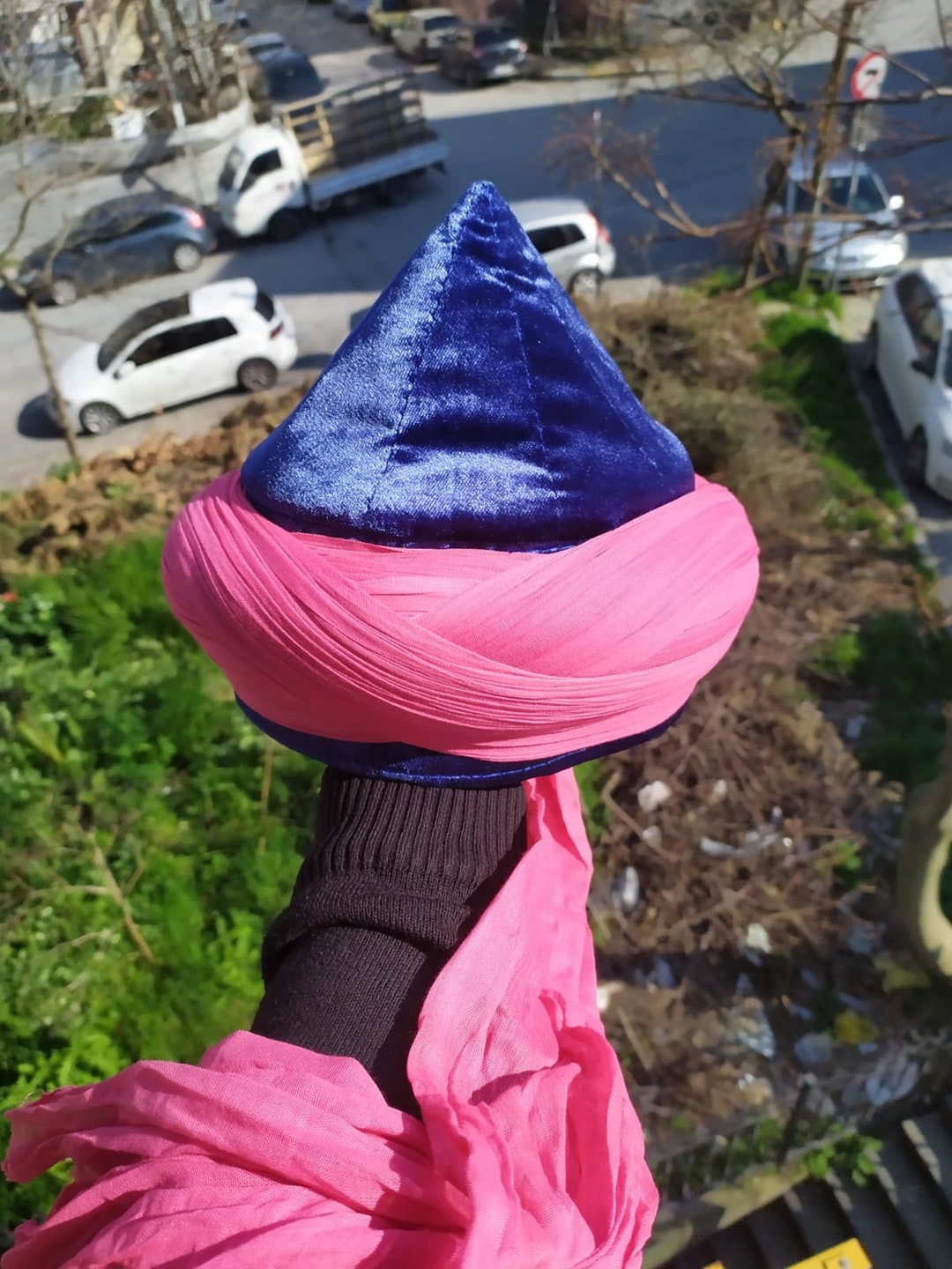 Light Blue and Pink Mens Haqqani Imamah, Cyprus Style Islamic Cap ...