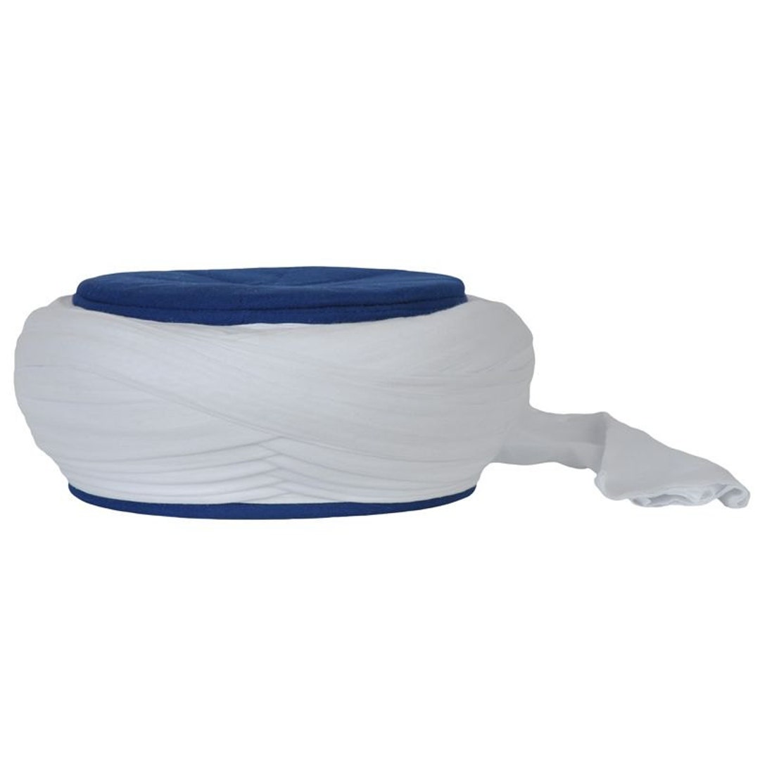 Saladin Blue and White 8m Cloth Imamah Sharif - Islamic Wear Kufi ...