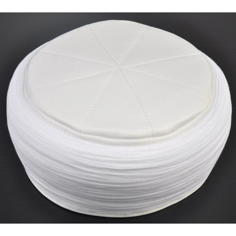Hand Made Islamic Prayer Hat White Mens Kufi Cap Sarik - Etsy
