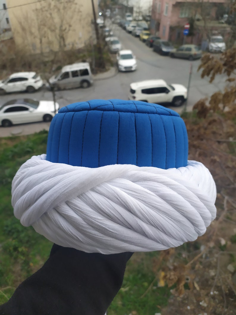 Ottoman Turk Janissary Blue and White Imamah Janissary Hat - Etsy