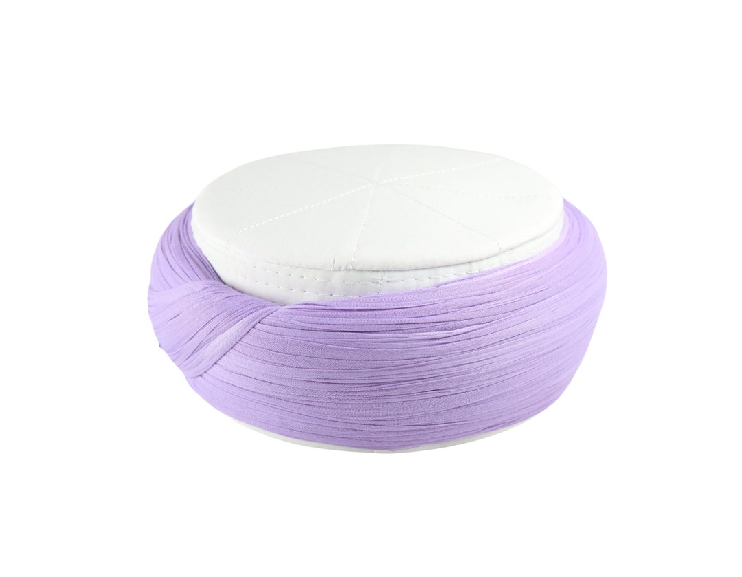 SALE 59 Cm Lavender & White Sarik, Skullcap, Pecinya, Sorban Imamah ...