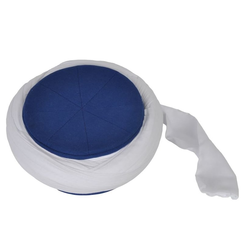 Saladin Blue and White 8m Cloth Imamah Sharif Islamic Wear - Etsy