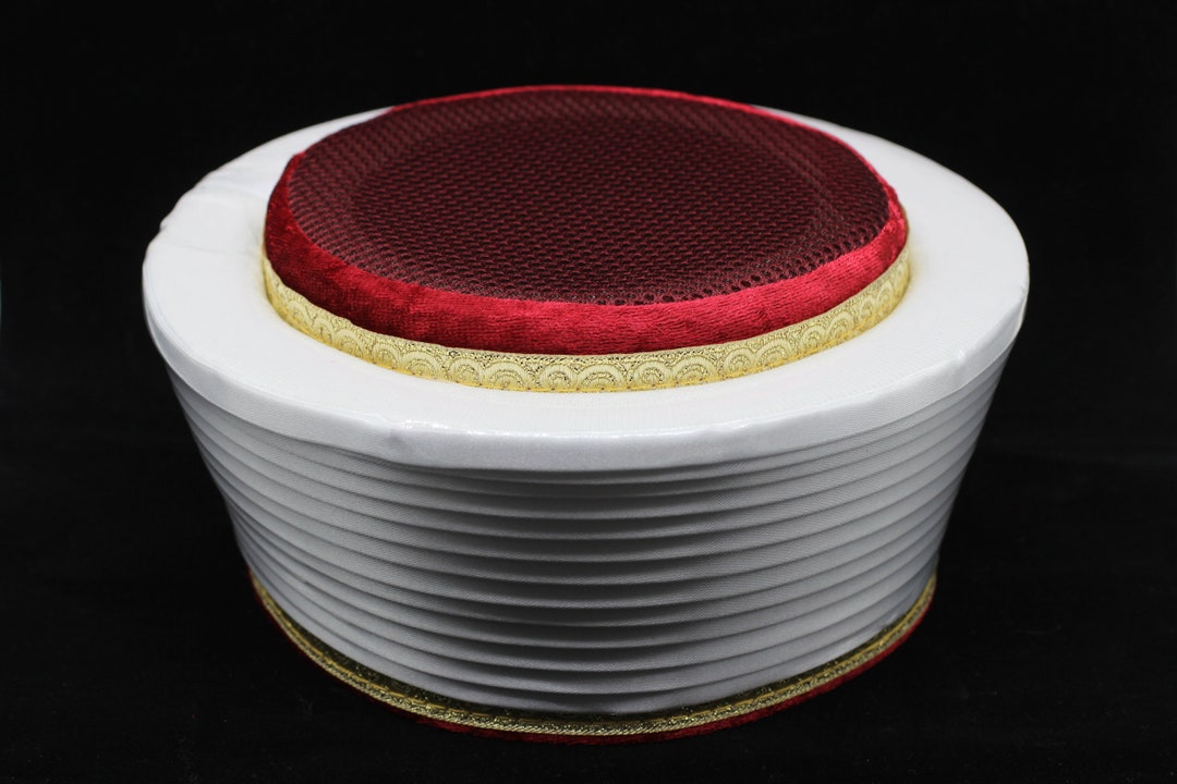 Summer Season Imams Fez Hat, Satin Imamah, Ottoman Style Muslim Cap ...