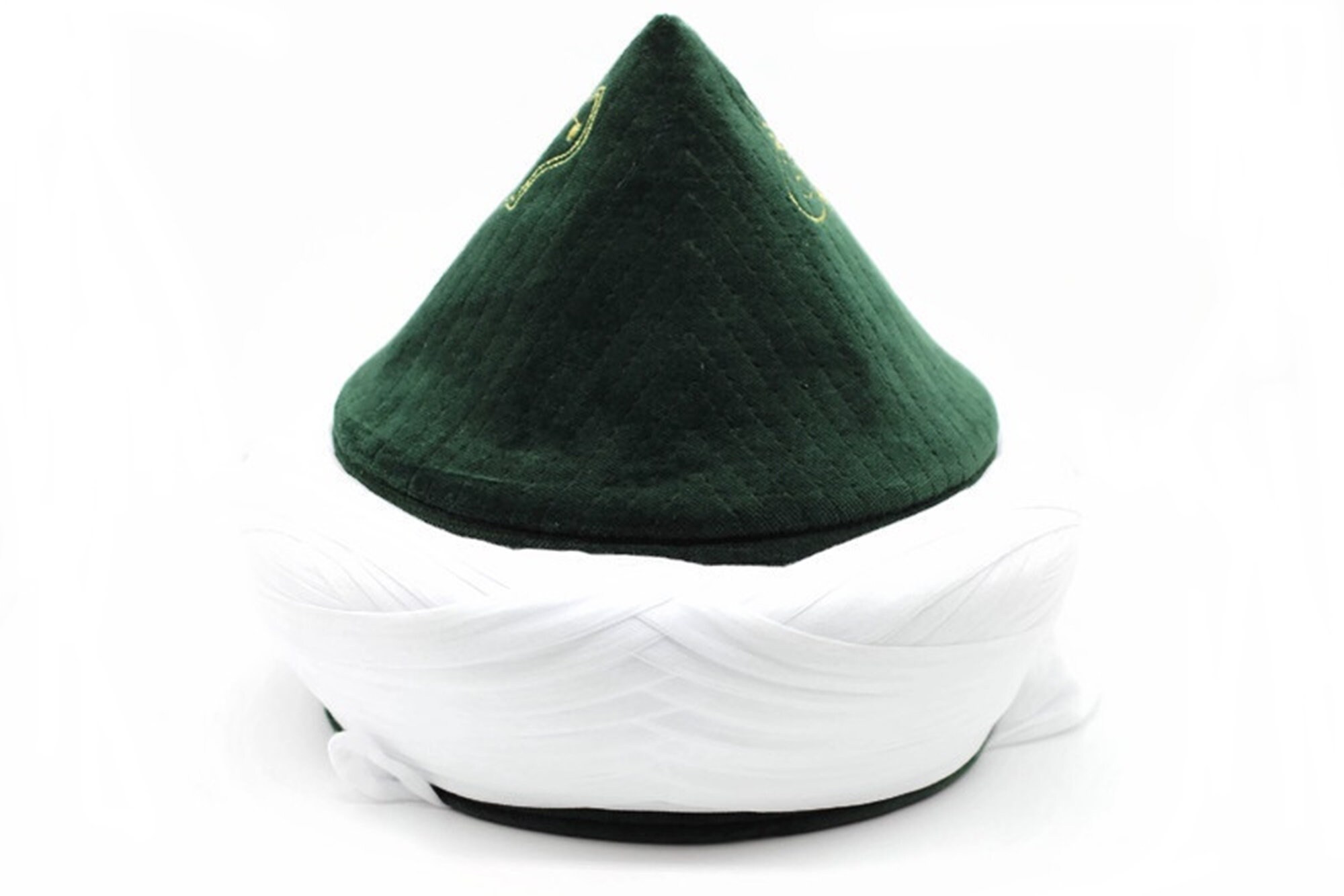Handmade Green Naqshbandi Cap, Cyprus Imamah, Unique Islamic Art, Imam ...
