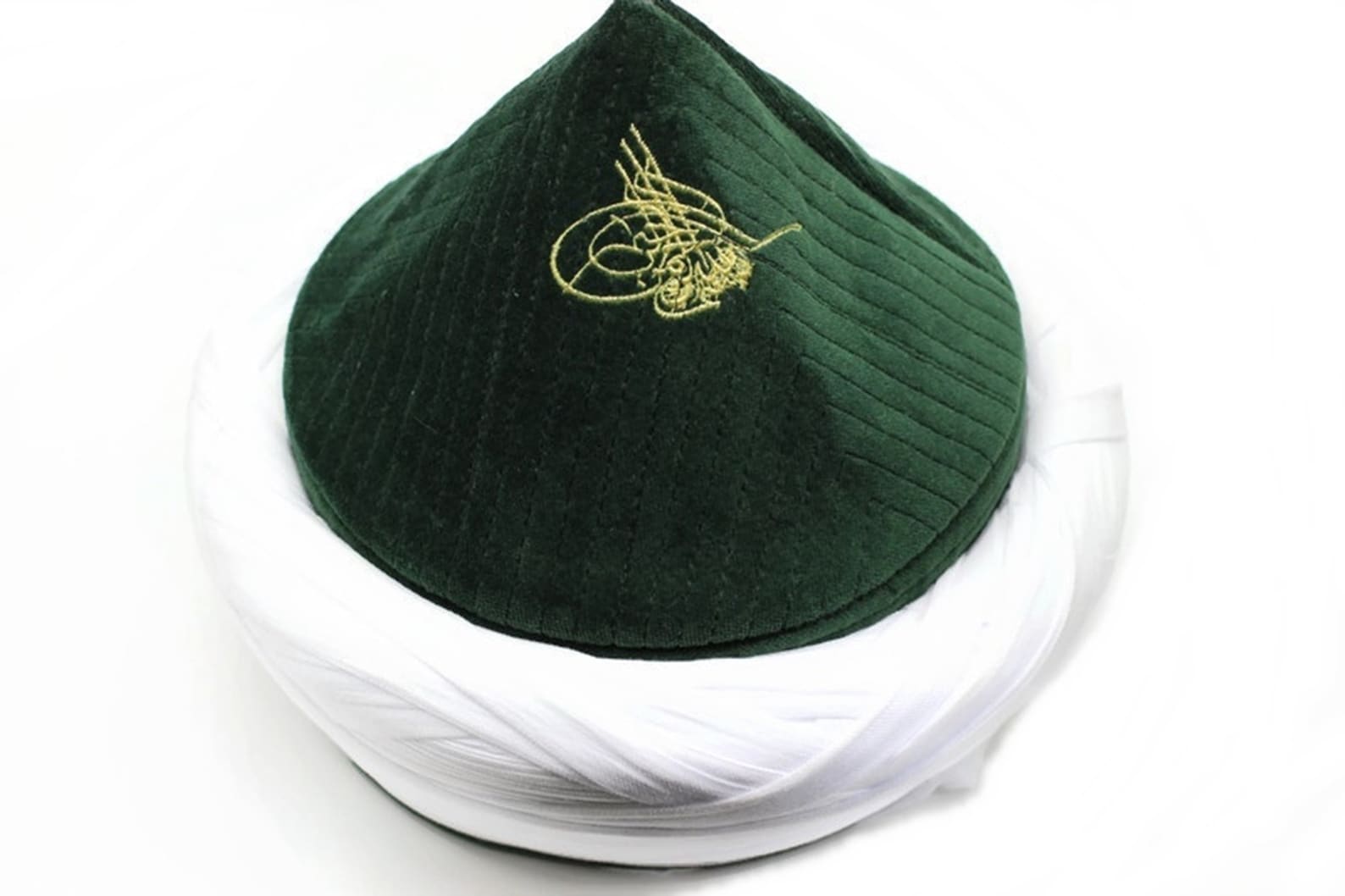 Handmade Green Naqshbandi Cap, Cyprus Imamah, Unique Islamic Art, Imam ...