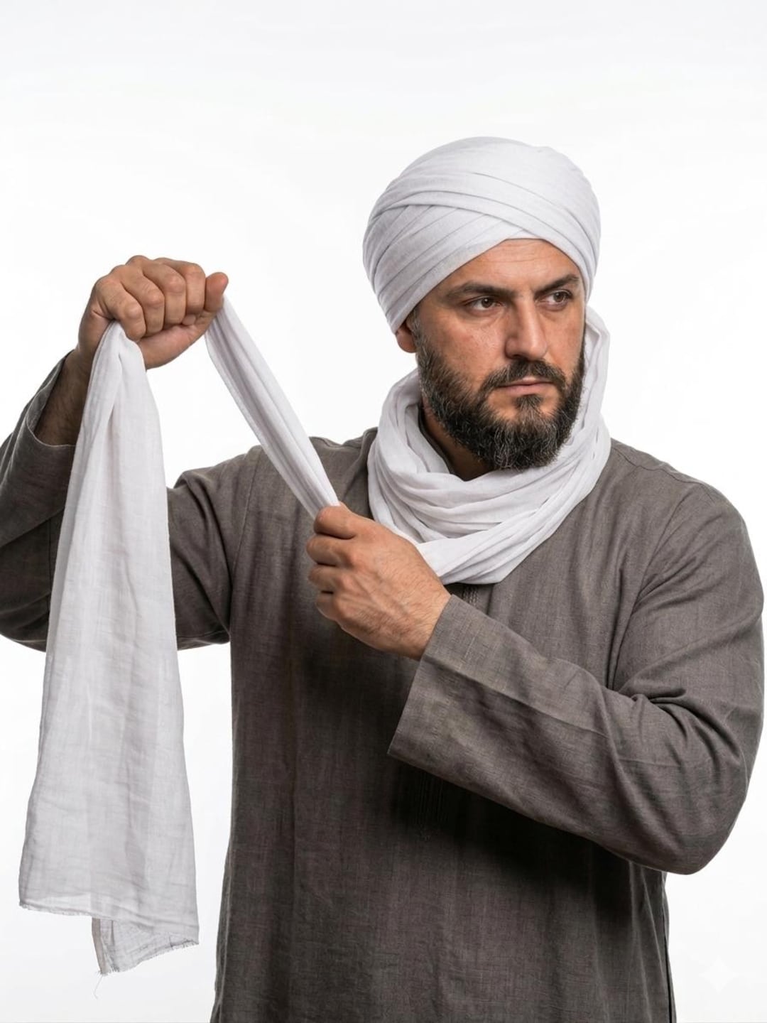 Cotton Imamah Turban Fabric | White Cotton Sarik Wrapping Cloth | Soft ...