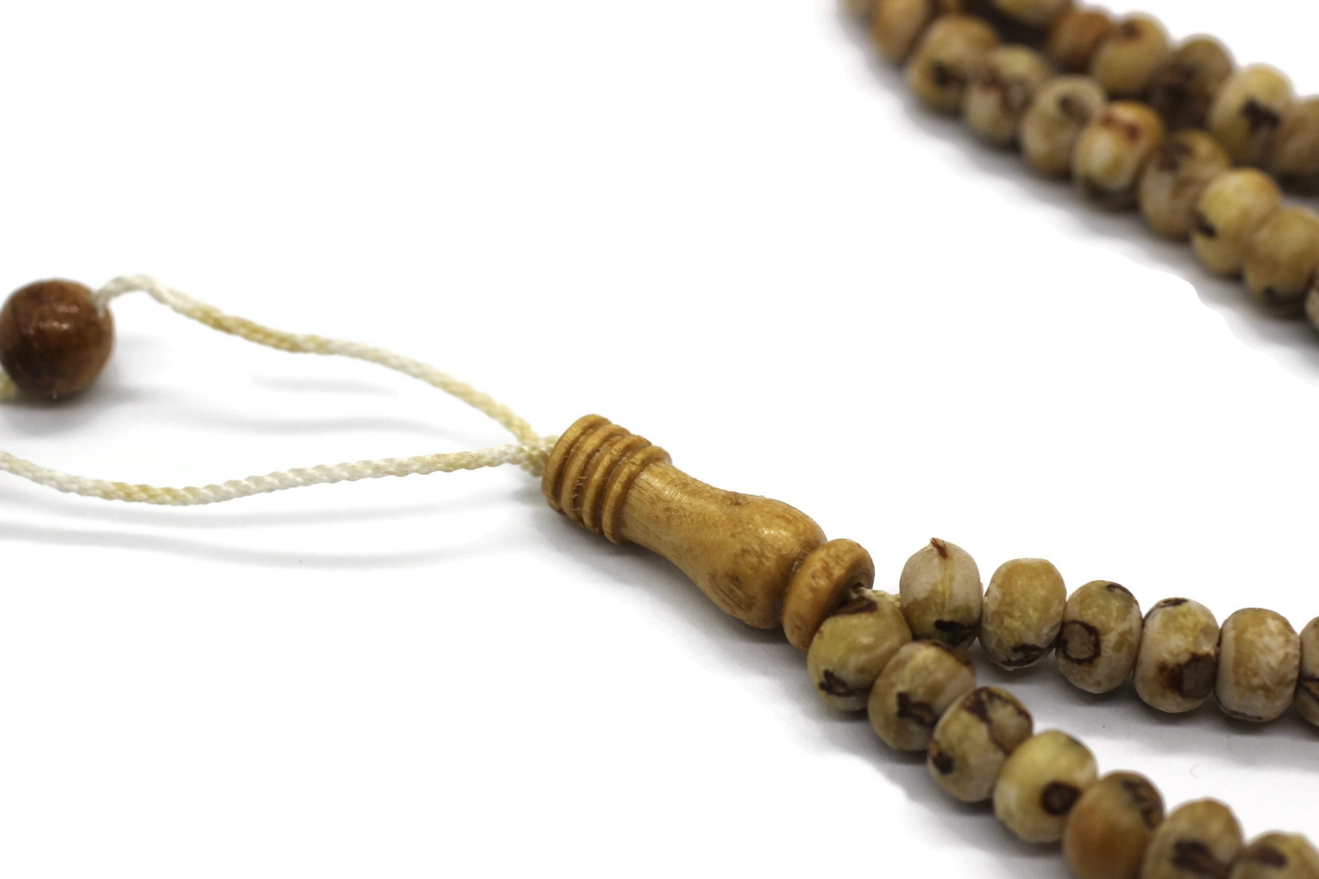 99 Beads Date Seed Misbaha With Counter, Natural Rosary, Islamic Prayer ...