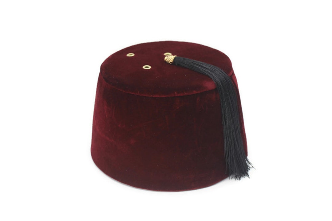 Genuine Egyptian Turkish Red Fez Tarboush Hat Black Tassel, Doctor Who ...
