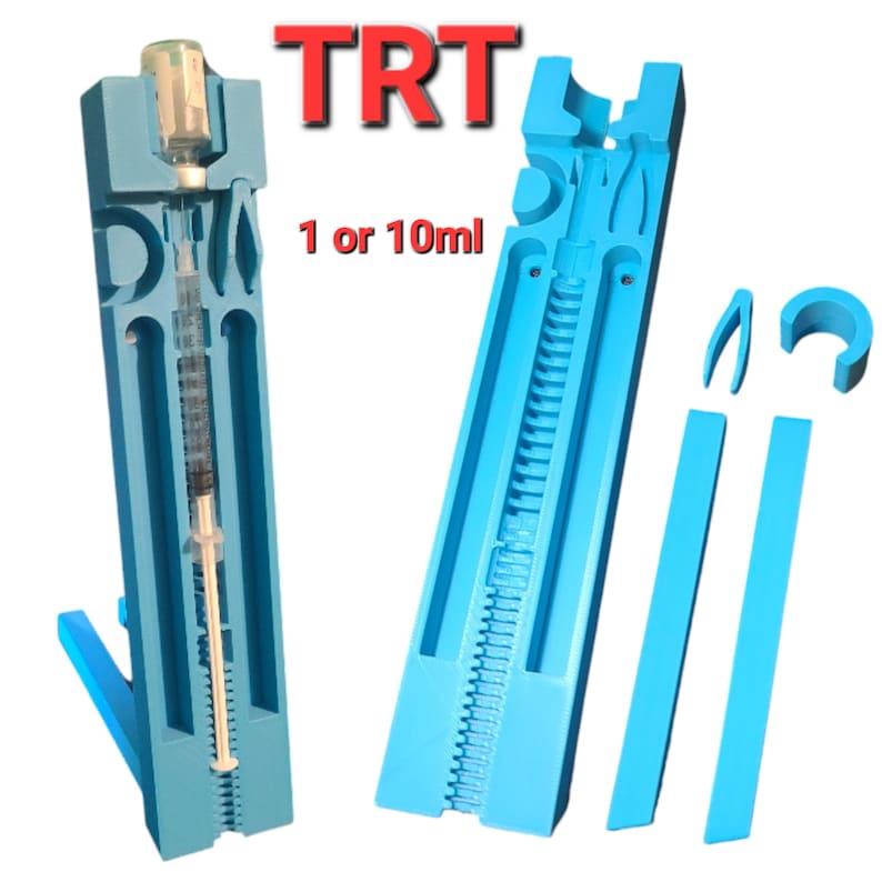 TRT Syringe Holder/loader: 1cc Syringes, 29g Needles. Less Poking Pain ...