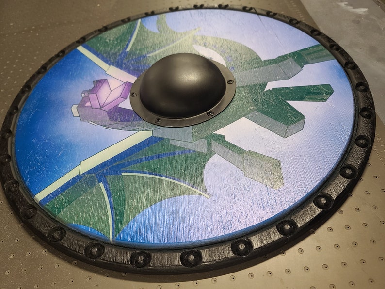 Minecraft Inspired Ender Dragon VIKING SHIELD Solid Wood - Etsy