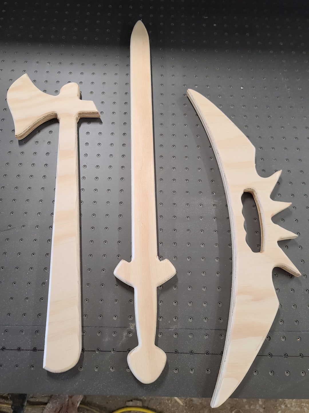 Weaponize Your Kids Wooden Kid's Viking Weapons Swords and Axes Battle ...