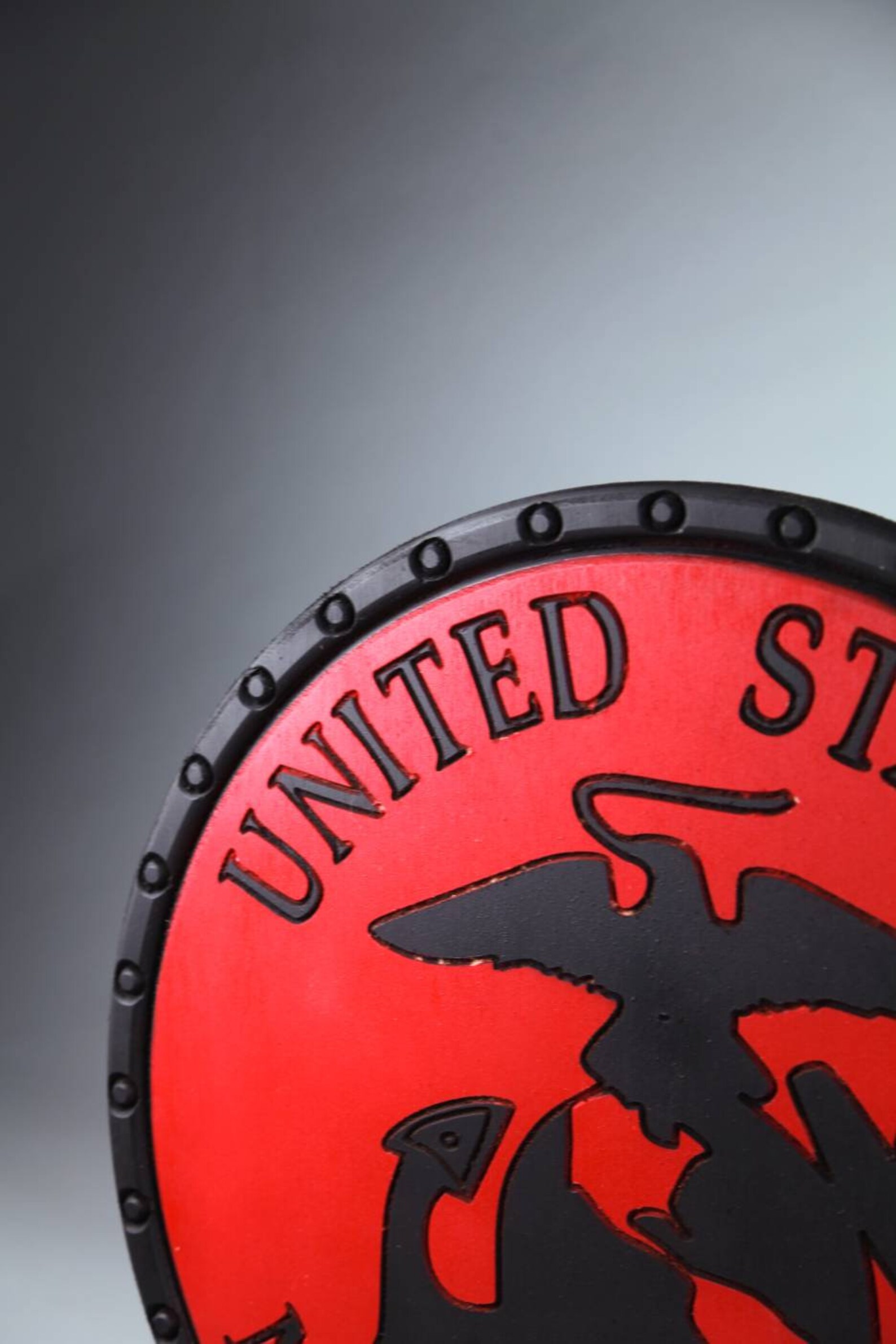 Full Size 24 or 30 Inch the USMC Shield Solid Wood Stained | Etsy