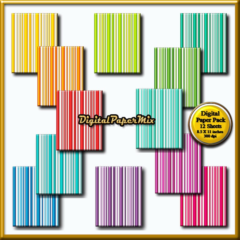 Embossed Stripes Digital Paper, Stripes Digital Paper, Stripes ...