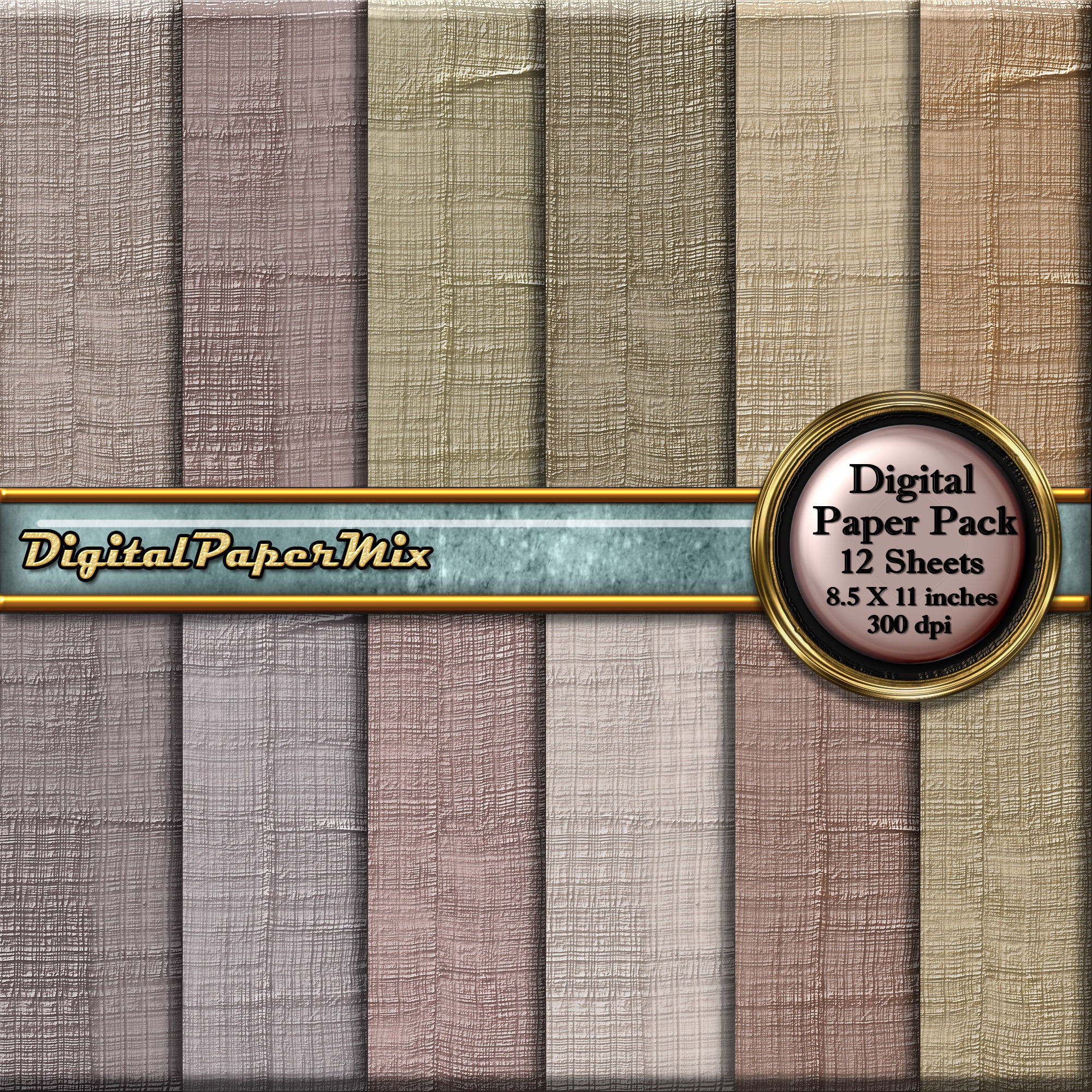 Vintage Digital Paper Fabric Texture Digital Paper Pack - Etsy