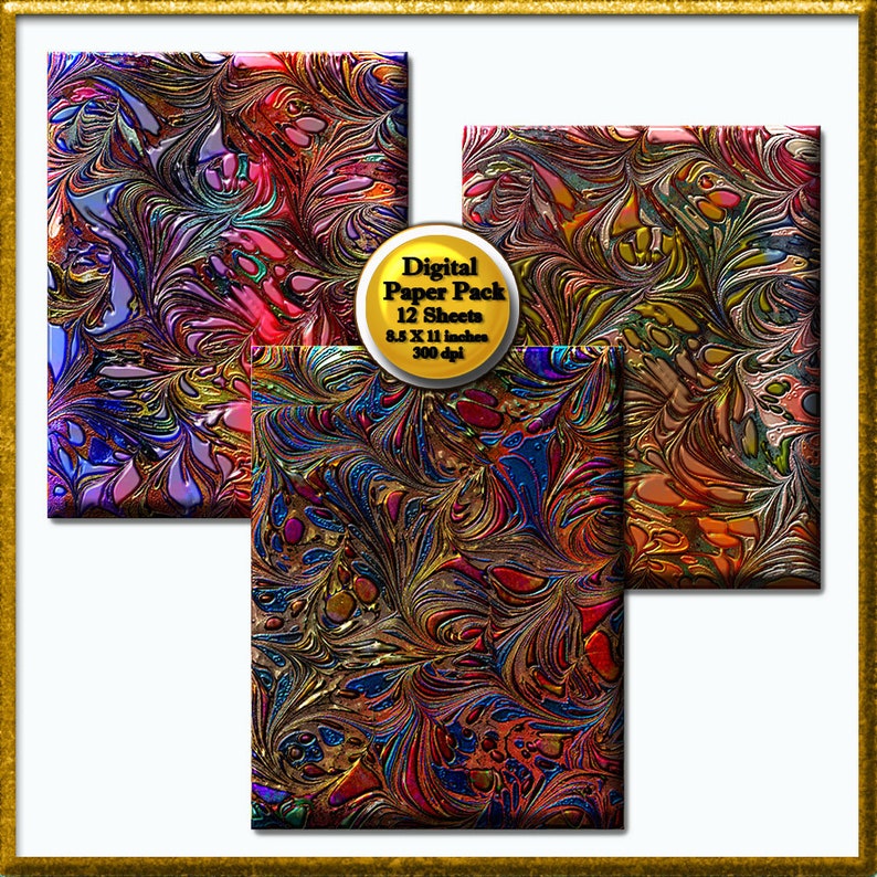 Abstract Marble Digital Paper, Digital Paper Background, Marble ...