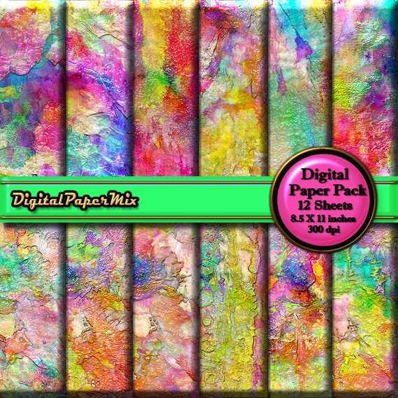 Abstract Watercolor Digital Paper Watercolor Digital Paper | Etsy