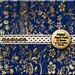 Gold Navy Blue Digital Paper, Gold Digital Paper Patterns, Gold Blue ...