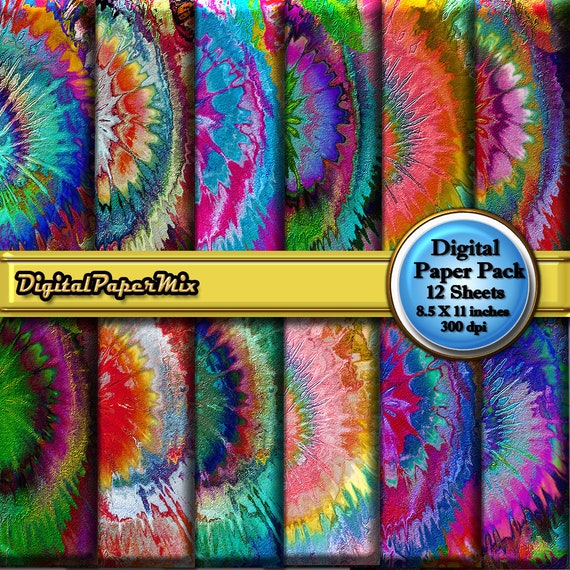 Abstract Tie Dye Digital Paper Tie Dye Swirl Digital Paper | Etsy