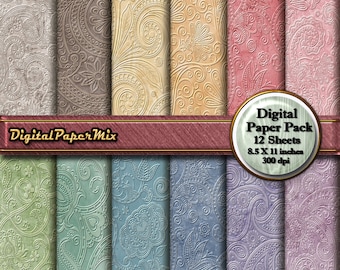 Vintage Teal Digital Paper, Teal Digital Paper Background, Vintage Teal ...