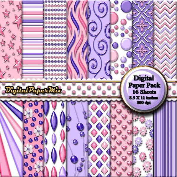 Damask Digital Paper - Etsy