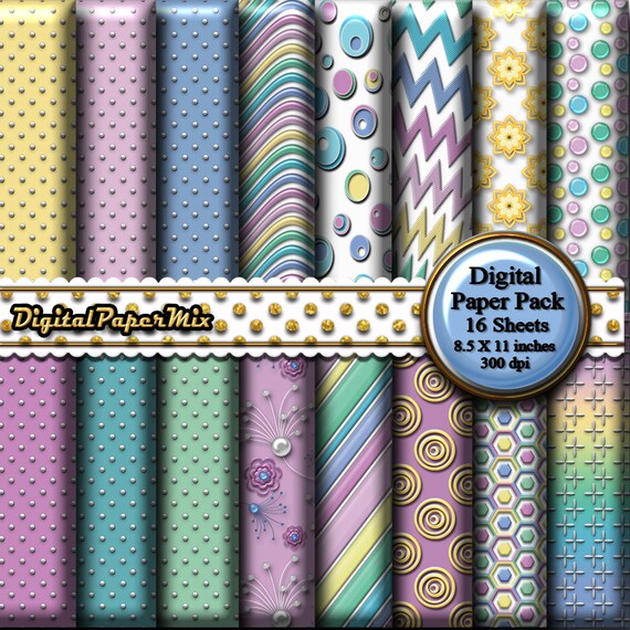 Pastel Digital Paper Rainbow Digital Paper Pastel Decorative - Etsy