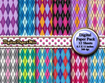 Pink Green Digital Paper Pink Digital Paper Backgrounds - Etsy