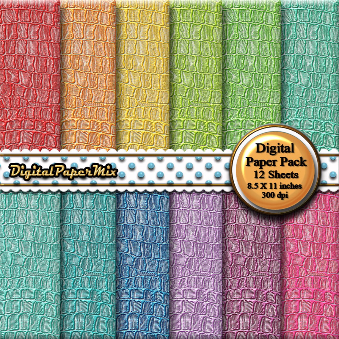 Alligator Skin Digital Paper – Crocodile Digital Paper – Animal Print ...