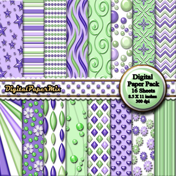 Mint Green Purple - Etsy