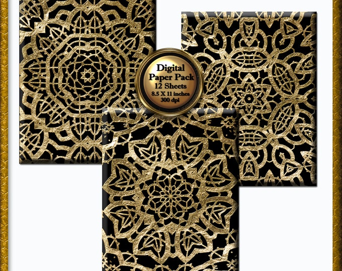 Digital Printable Scrapbook Paper Pack Junk Journal Pages Shabby Chic ...
