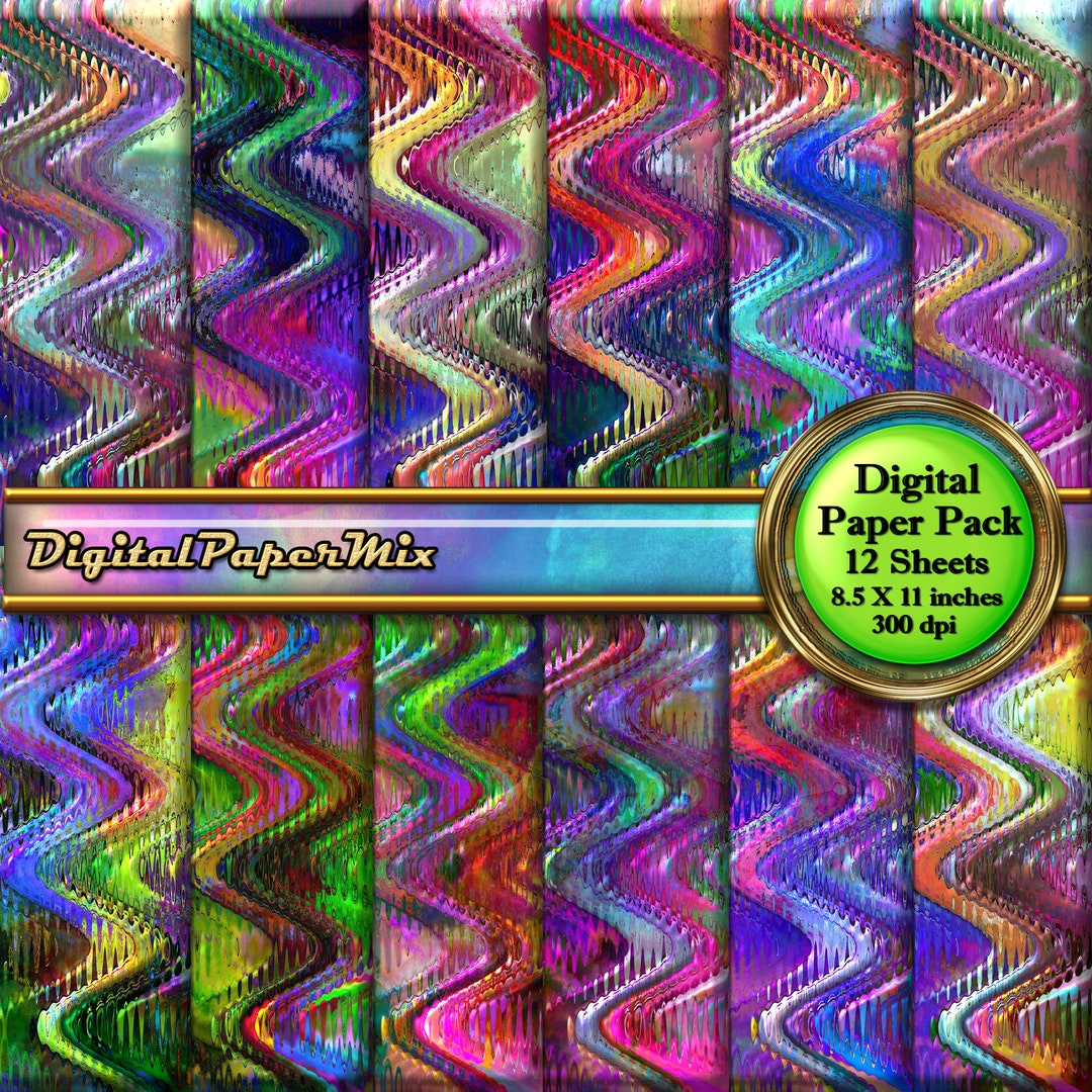 Abstract Watercolor Digital Paper, Swirls Digital Paper, Abstract ...